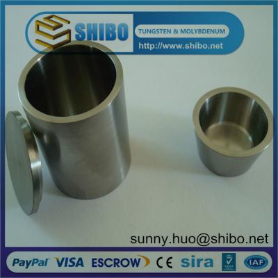 China 99.95% high density molybdenum(moly)crucible with lip for sale
