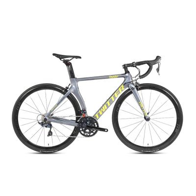 China 700c 25c carbon fiber road bike twitter carbon fiber frame roadbike 22 speed bicycle for men in stock for sale