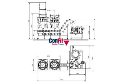 Cina 60 borse/Min Rotary Vacuum Packaging Machine per alimento marinato pasto pronto in vendita