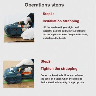 Manual 260mm/s Handheld Strapping Machine 0.4-1.0mm Polypropylene Strap Sealing 2
