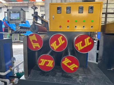 中国 80KWの電力消費量 GUOMAO減速器と自動巻き機付きPPストラップ製造機 販売のため