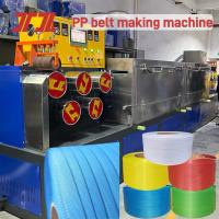 China Double Screw 5-19mm PP Strap Making Machine 110mm Screw Diameter with Automatic Winder for sale