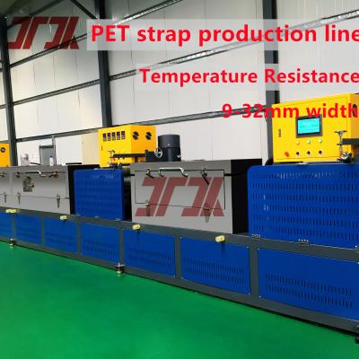 China 9-32mm Polyester Pet Plastic Steel Belt Extrusion Line with Double Cylinder Changer for sale