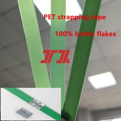 Cina 9-25mm PET verde Strappo di acciaio di plastica PET Strapping Tape per la macchina di imballaggio automatica in vendita