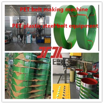 China Equipo de correas de plástico PET Línea de producción de correas de acero de plástico PET para la producción de escamas de botella al 100% for sale
