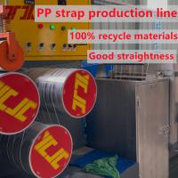 China 45-50KW Polypropylene Strap Making Machine with 125-375 kg/h Output and 5-19mm Bandwidth for sale