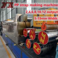 China 100% Recycled PP Strap Making Extrusion Machine 120-150kg/h PLC Control Non-Stop Changer for sale