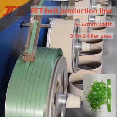 China 30KW Power PET Package Box Strap Extrusion Making Machine With 3.5m2 Filter Area 80 Mesh for sale