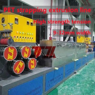China 160m/min Velocidad de funcionamiento Máquina de extrusión de cinta de PET Utilice material 100% reciclado con sistema de control PLC for sale