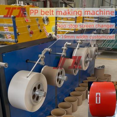 China Dubbele schroef Plastic PP Sandwich Strap Making Line Met 2 Non-Stop Screen Changer En GUOMAO Reducer for sale