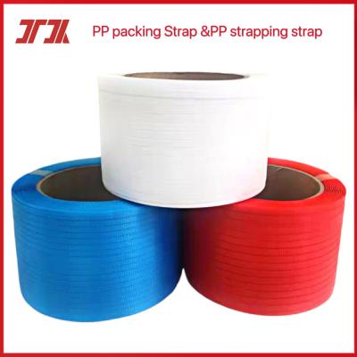China 19mm 16mm Plastic Pp Band Packing Belt Voor Automatische Verpakkingsmachine Met Goede Flexibiliteit for sale