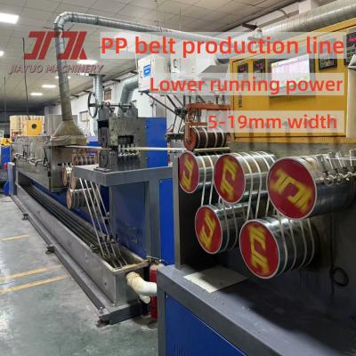 China 280 kg/h PP 4Straps Output Making Machine com sistema de controlo PLC e 250-300m/min de alta velocidade for sale