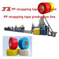 China PP Strap Making Machine Double Screw 110mm 100KW Adjustable Width 5-19mm for sale
