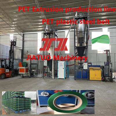 China Verpackungsmaschinen Produktionslinie für PET-Streifen aus PET-Kunststoff aus Stahl mit einer Extrusionskapazität von 100-600 kg/h zu verkaufen