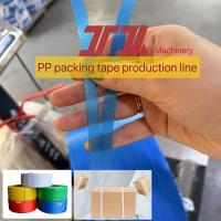 China 5-19mm Width GUOMAO Reducer PP Strap Making Machine with PLC Control and Automatic Winder for sale