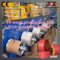 China 5-19mm PP Strap Making Machine with Non Stop Screen Changer and PLC Control 200kg/h for sale