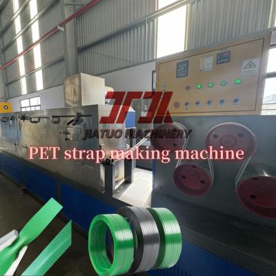 China 110φ Linha de extrusão de fita PET de plástico de parafuso único com controle PLC e enrolador automático 9-32 mm Forte resistência à venda