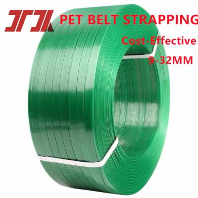 Cintura di imballaggio in PET plastica goffrata OEM ODM per pallet, verde, nero, giallo