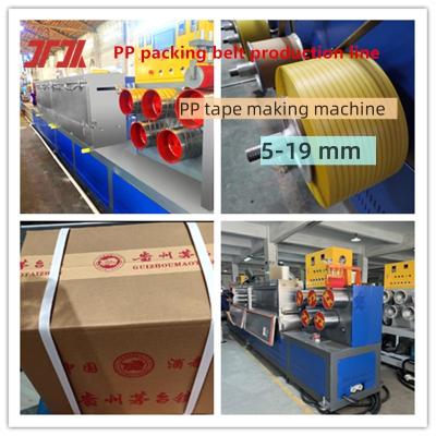 China Enkele schroef 4 holte PP-riem extrusielijn PP-riem die machine maakt Te koop