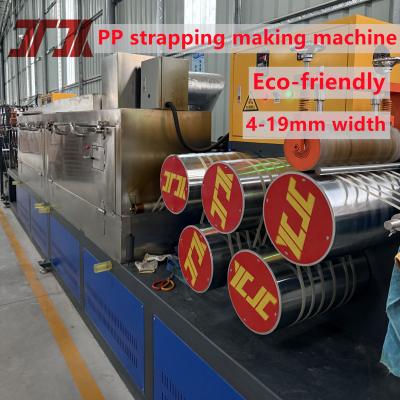 中国 PLC制御ポリプロピレンPPストラップ生産機械 6ストラップ出力 360-380kg/H 販売のため