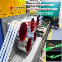 China PET Strap Making Machine 220-500kg/h Capacity Non-Stop Screen Changer 9-32mm Strap for sale