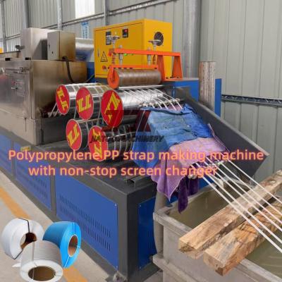 China Automatic Strapping Machine Use PP Strap Making Machine 5-19mm Width With Non-Stop Screen Changer for sale
