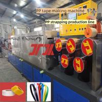 China Fully Automatic PP Strap Making Machine 240kg/H Capacity 5-19mm Width with PLC Control System for sale