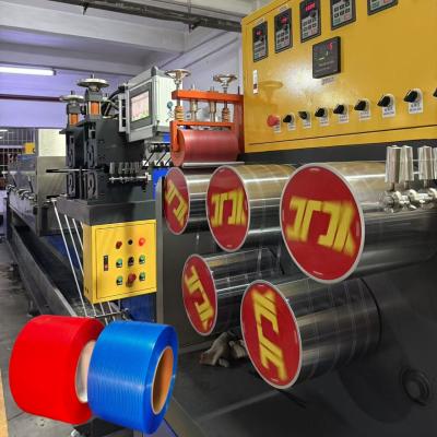China PP Packing Strap Tape Making Machine PP 2Straps Output Production Line With Automatic Winder for sale