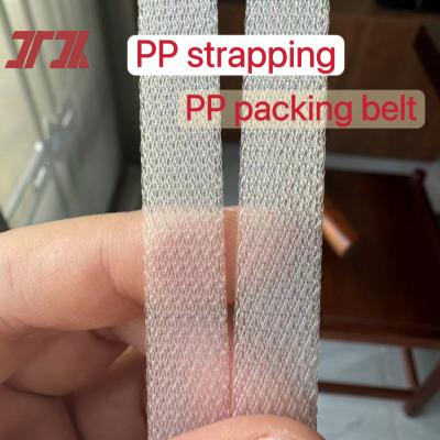 China 100% PP Polypropylene PP strapping 5-15mm PP packaging belt for automated strapping equipment for sale