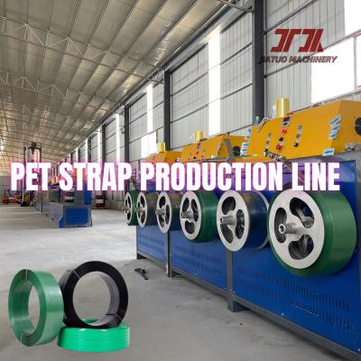 China 9-32mm Recycled PET Strap Production Line Use For Pallet Securing PET Band for sale