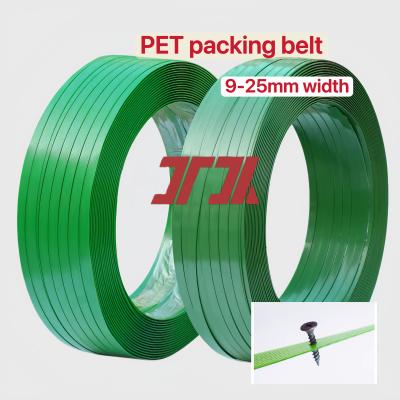 China Automatic PET Packaging Strap 16–19mm PET Plastic Steel Strapping for Pneumatic Strapping Machines for sale