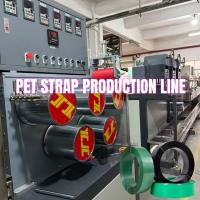 China Automatic PET Strap Making Machine 200-350kg/h PLC Control Whole Line 5-19mm for sale