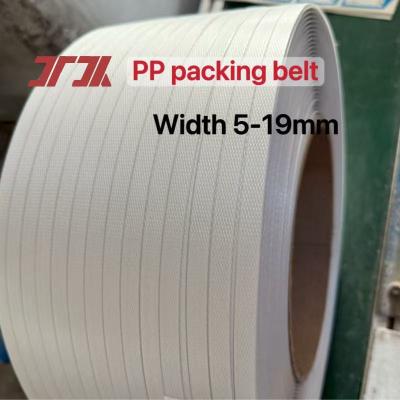 China 100% Polypropylene (PP) Strapping Transparent PP packing Belt for Semi-Automatic Strapping Machines for sale