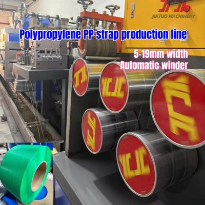 China 5-19mm Width PP Strap Band Extrusion Line PP Packing Strap Making Machine With PLC Control for sale