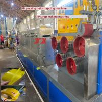 China PP Strap Making Machine 5-19mm Width PLC Controlled High Speed Extrusion Equipment 380V for sale