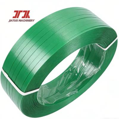 China Green Polyester PET Plastic Strapping Band Packing Belt For Manual Packaging Box for sale