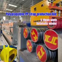 China PLC Control PP Strapping Roll Making Machine with Non-Stop Screen Changer 80-120kg/H for sale