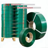 China Green PET Strapping 16mm Automatic PET Packaging Strapping for Heavy Duty Bundling for sale