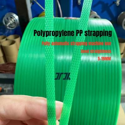 China 5-19mm Width PP Strapping with 50-200KG Pull Strength and Customizable Colors for Light Cargo Packing for sale