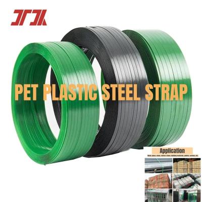 China High Quality 9-32mm Width Weather Resistant Embossed PET Packaging Strap for Automatic Strapping Machine for sale