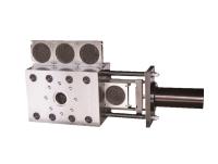 China Automatic Continuous Plastic Extruder Screen Changer 70-300mm with 7500 PSI Pressure and 650°F Temperature Range for sale