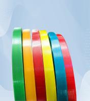 China Green PET Plastic Strapping Belt 9-25mm Width with 150-1100kg Pull Force for Heavy Packaging for sale