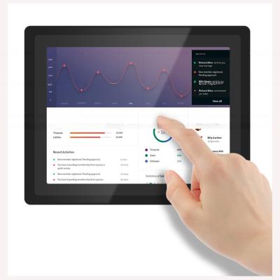 Echte platte 19 inch stofdichte ingebouwde resistieve touchscreen industriële LCD-monitor met metalen behuizing OEM/ODM