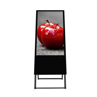 Cina Portatile Standing Hollow Bottom 43 Inch LED LCD Poster Digital Menu Board in vendita
