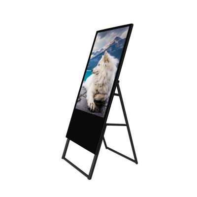 Cina Portatile Standing Hollow Bottom 43 Inch LED LCD Poster Digital Menu Board in vendita