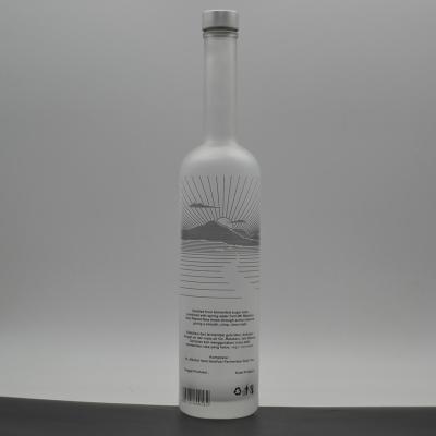 中国 コラー素材 ガラス カスタム印刷 凍ったスピリッツ シロック ウォッカ ボトル 700ml 750ml 販売のため