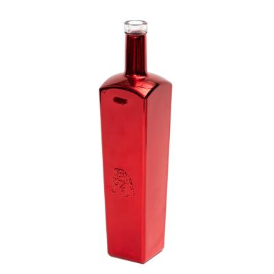 Cina Materiale di base Super Flint Glass Custom Printing Square Gin Bottle per e OEM Benvenuto in vendita