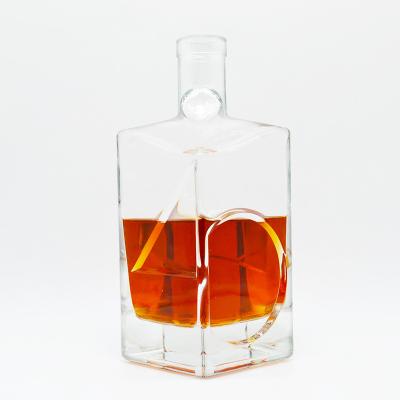 Cina Materiale di base Super Flint Glass Custom Printing Square Gin Bottle per e OEM Benvenuto in vendita