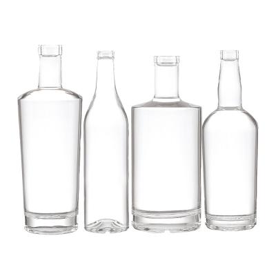 中国 カスタマイズされた形 750ml ウォッカ・リコール ガラスボトル スクリューキャップとコルクシールタイプ 販売のため