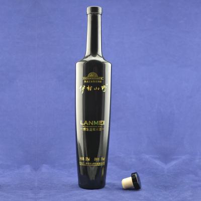 Cina Bottiglie di vetro vuote per liquori e vini 500 ml 750 ml 1000 ml di forma rotonda in vendita